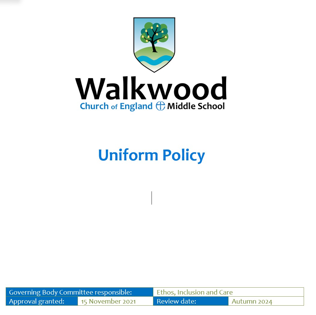 School Uniform - Walkwood Church of England Middle School
